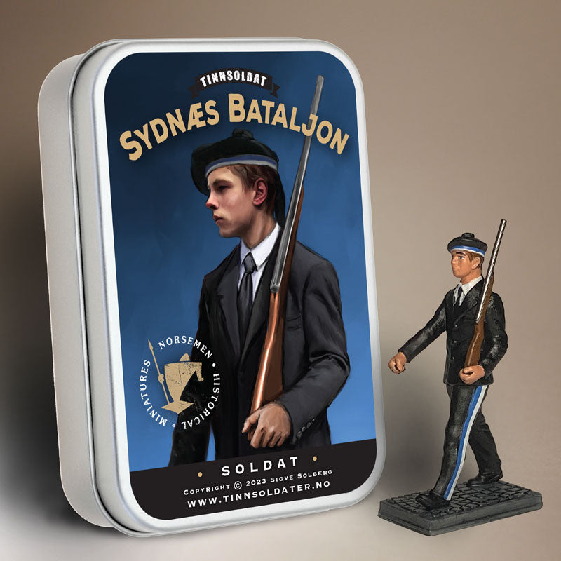 Sydnæs Bataljon Soldat med rifle – Norsemen Miniatures